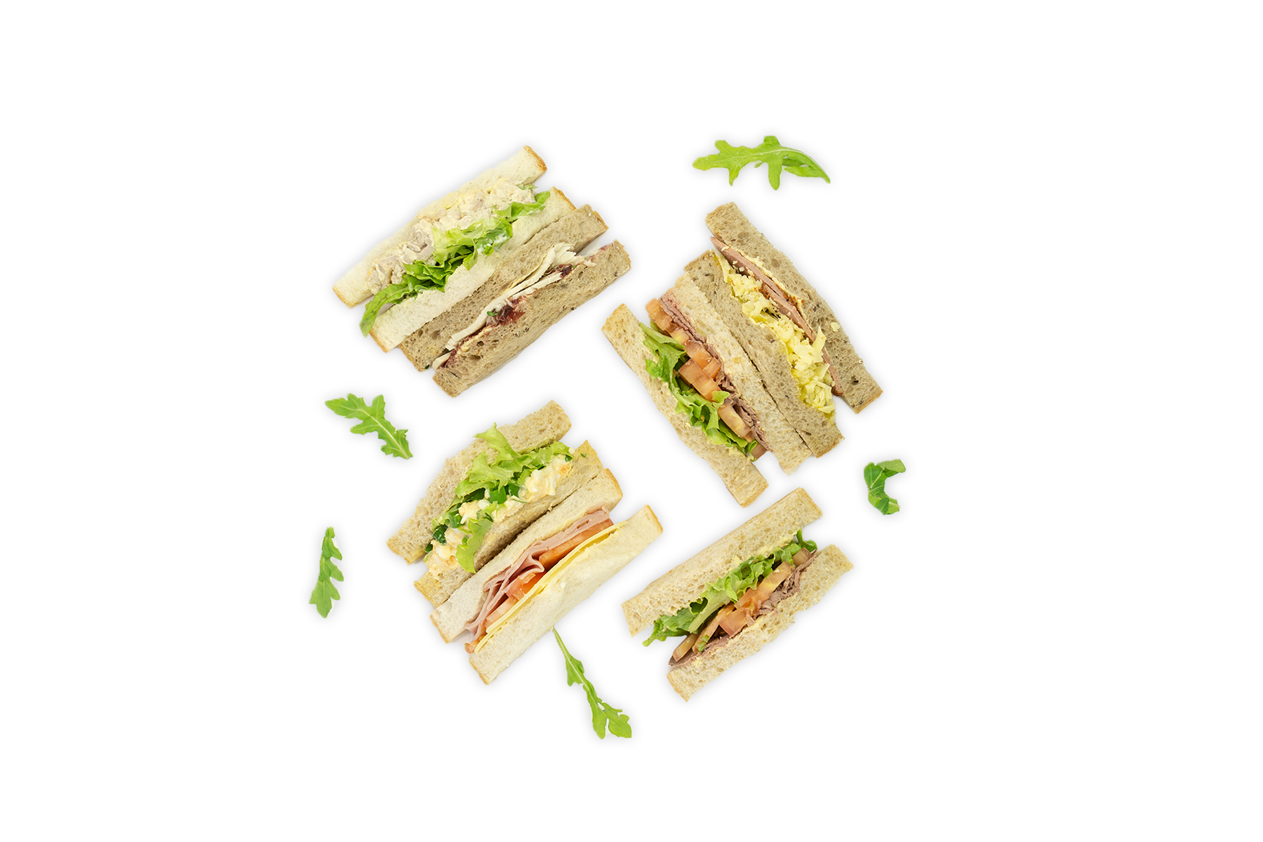 Standard Triangle Sandwiches – A Gourmet Plate